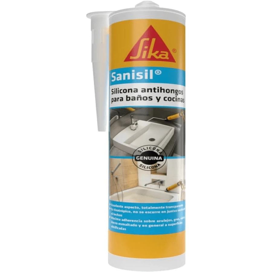 Sika - Sanisil Sanitary Sealant - Sealant Cartridge For Bathrooms, Kitchens And Showers - Anti ...