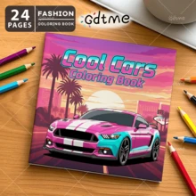 GDTME A Cool Car Coloring Book: Suitable For Thanksgiving, New Year ...
