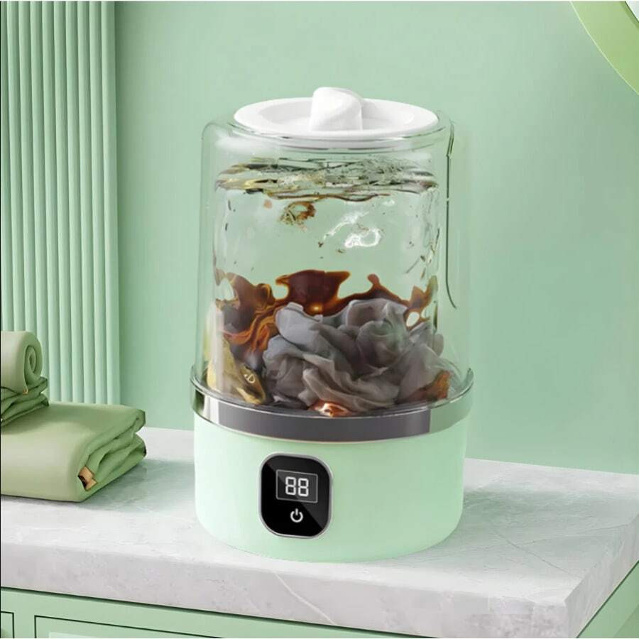 Mini 1L Portable Folding Washing Machine With Spin Cycle For Small ...
