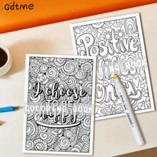 Positive Mindset Affirmatiomg Coloring Book 24Page For Children Adult ...