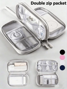 1PC Double-Layer Digital Cable Organizer - All-In-One Waterproof ...