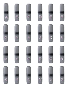 A-Z Portable Toothbrush Case, White Letter & Floral Pattern, Keeps Your ...