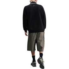 Nike Solid Color Crew Neck Pullover Long Sleeve Loose Sweatshirt Black ...