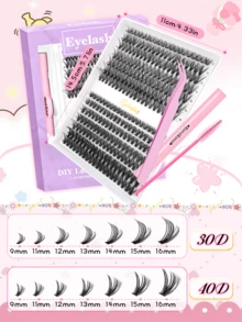 280 Pieces, DIY False Eyelashes - 30D + 40D, Made Of Fiber Material ...