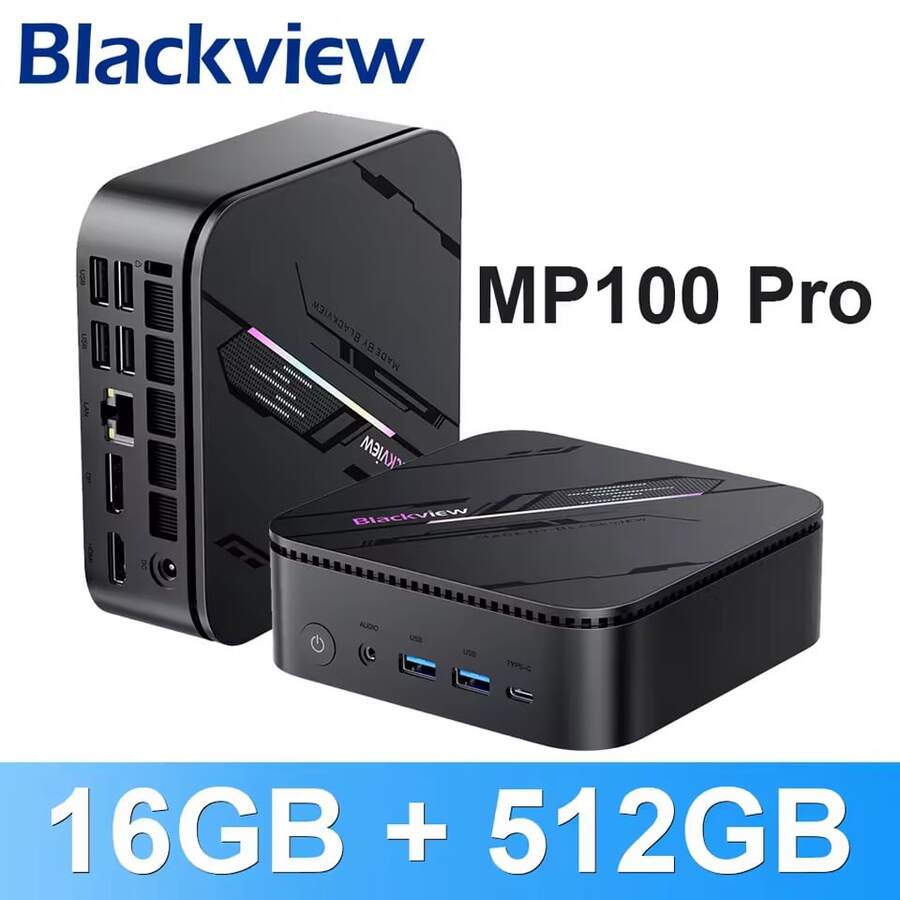 Mini PC Blackview MP100PRO (Intel i5-12450H, 8 núcleos, 12 subprocesos ...