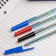 Kit Of 6 Compactor Cristal 07 TB Colored Ballpoint Pens, 0.7 Mm, Smooth ...