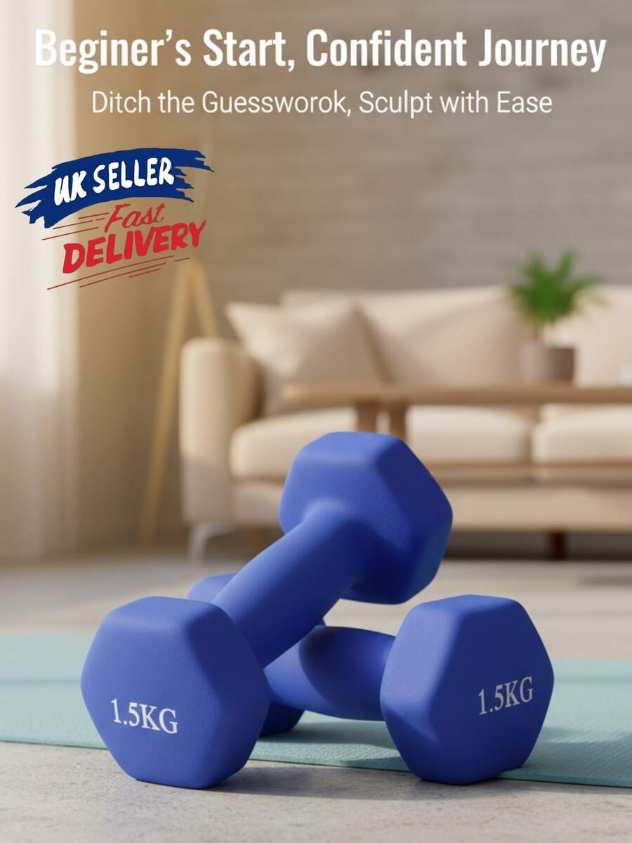 Dumbbells Set Of 2, Hex Dumbbells Pair, Neoprene Waterproof Non-Slip ...