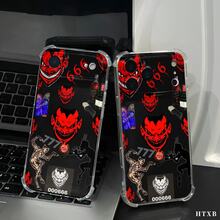 Esta funda con estampado de diablo rojo es compatible con diversos ...