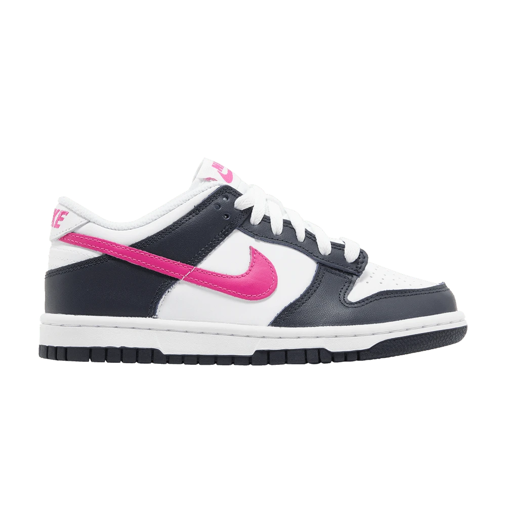 Nike Dunk Low Grade School 'Obsidian Fierce Pink' (Unisex) Obsidian ...