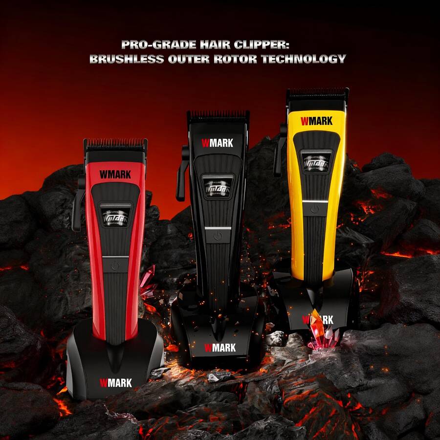 WMARK Professioneller Rotations-Elektrohaarschneider mit Ladestation ...