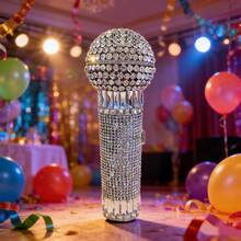Stylish Microphone Shape Rhinestone Clutch Purse For Women Cocktail ...