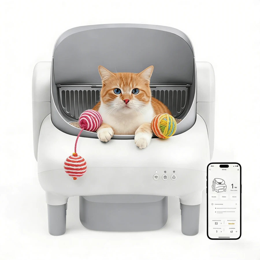 Self-Cleaning Litter Box,Automatic Little Box,Cat Little Box,Open-Top ...