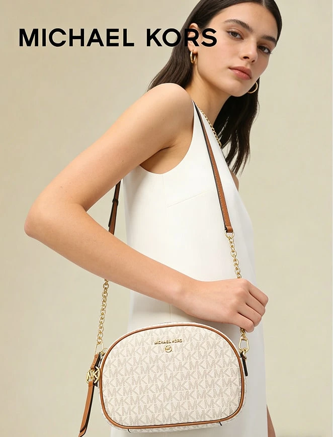 Michael Kors Damen JetSetCharm Small Logo Camera Umhängetasche ...