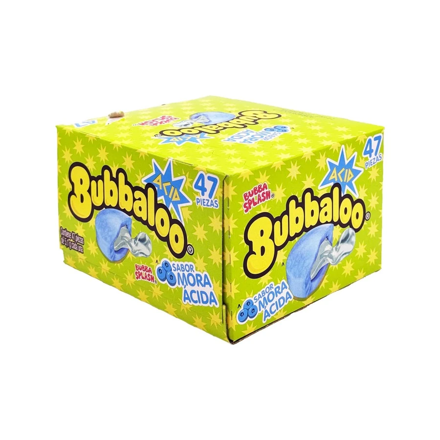 Bubbalo Mora Acida Sour Berry Flavored Gum 47 Pieces Mexican Candy ...