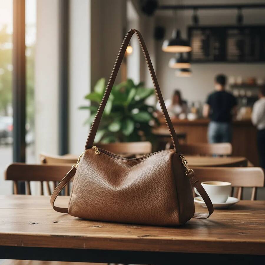 Women's Large Hobo Bag L0071 Soft Elegant Long Strap Synthetic Leather ...