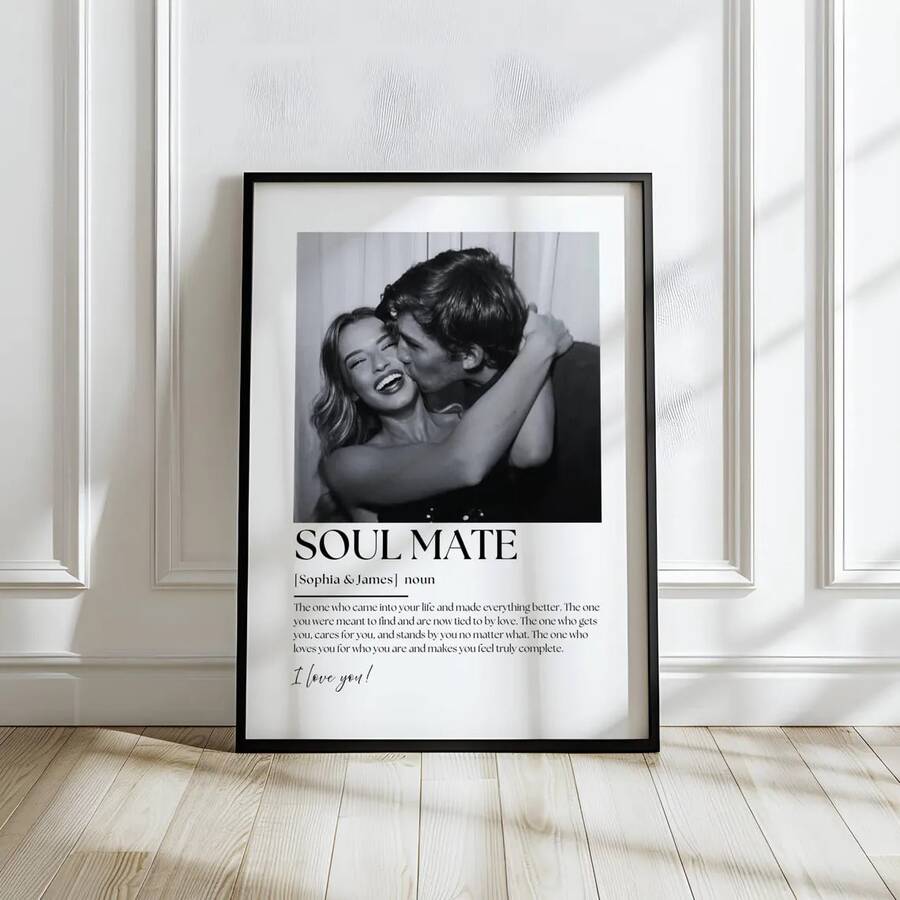 Plantilla de tarjeta de foto con definición de amor, regalo de foto de ...