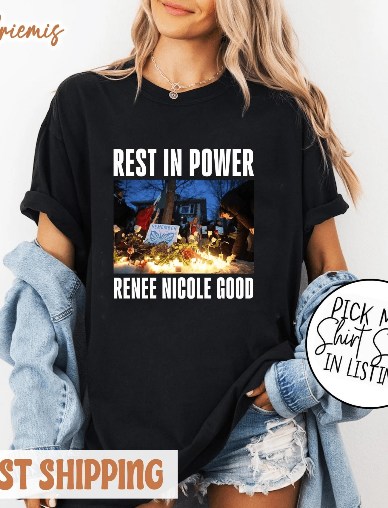 Rest In Power Renee Nicole Good Shirt Minneapolis Protest Tee Rip Renee ...