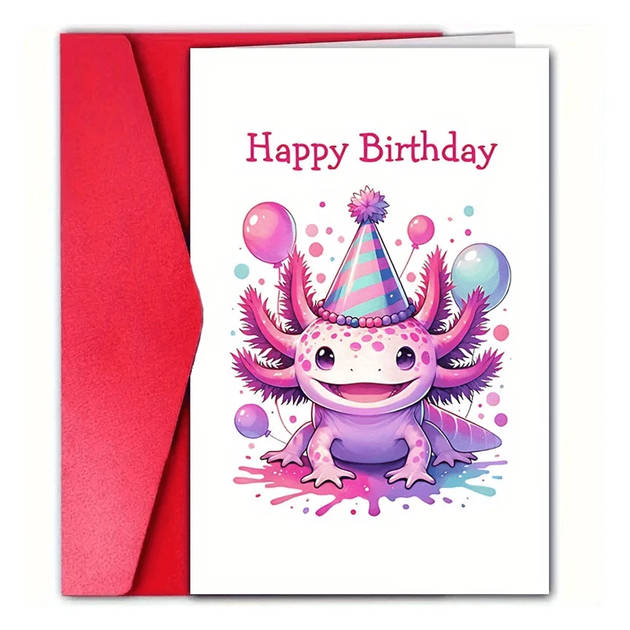 1 Cute Birthday Card With Envelope, Suitable For Family, Sons And ...