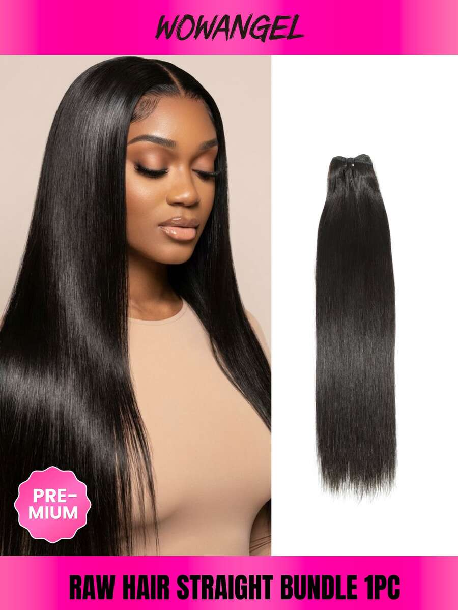 WOWANGEL 100% Original Straight Human Hair Bundles, Silky & Premium ...