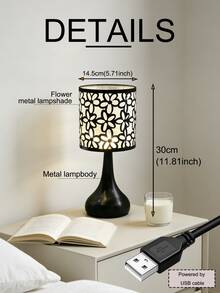 1pc USB Powered Warm Light Table Lamp, Modern Ins Style Retro ...