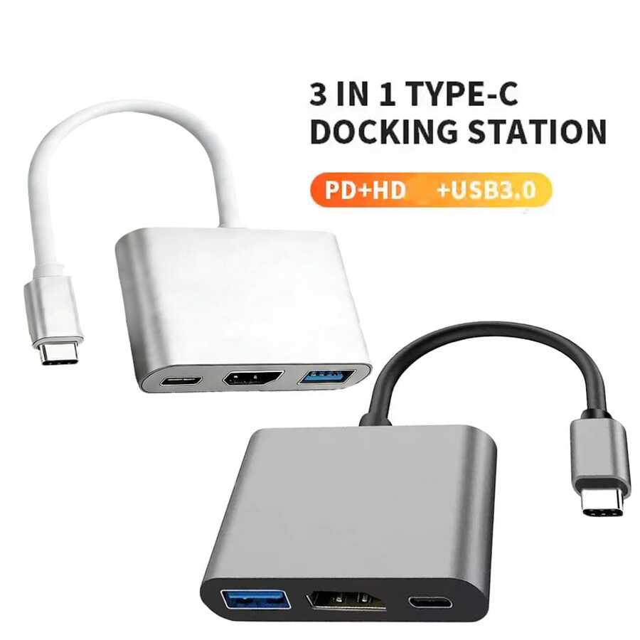 3-In-1 USB-C High-Speed Expansion Adapter Fully Compatible With Apple ...
