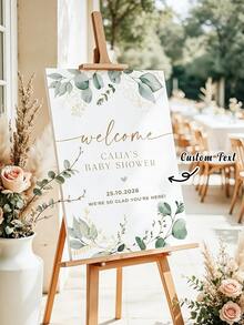Customized Baby Shower Welcome Sign, Birthday Party Welcome Photo Board ...