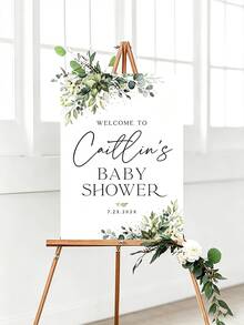 Customized Baby Shower Welcome Sign, Birthday Party Welcome Photo Board ...