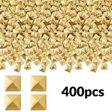 cgelaero 20/100/200/400pcs Flat Back Pyramid Studs Glue On Metal Studs ...