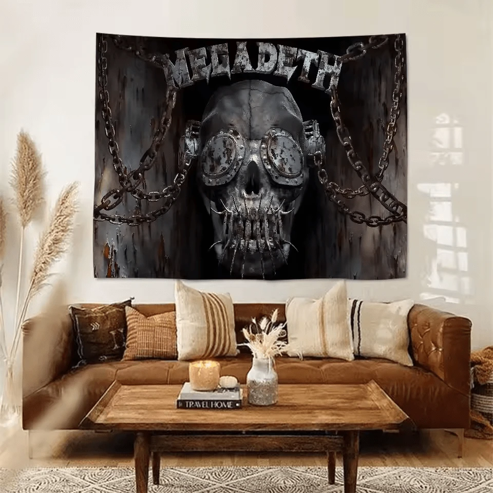 Heavy Metal Rock Band M-Megadeths Hanging Bohemian Tapestry Bohemian ...