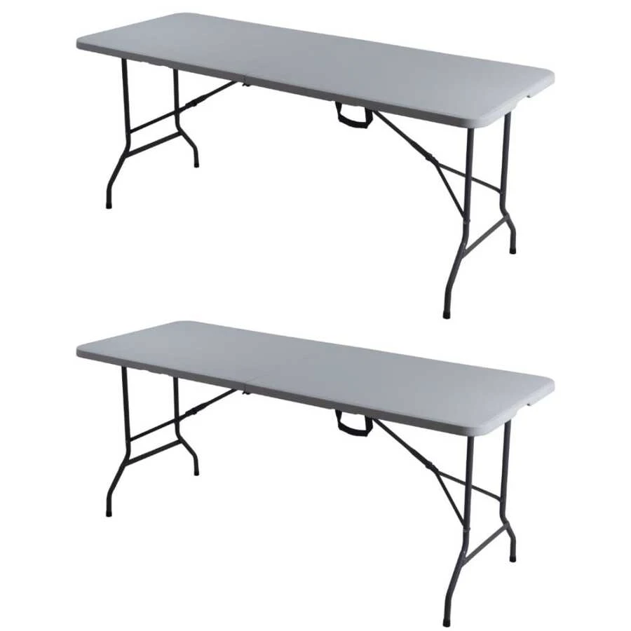Pack Of 2 White Plastic Folding Portfolio Tables 180cm | SHEIN IL