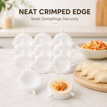 10PCS DIY Dumpling Mold Set, Plastic Round Press With Crimped Edge For ...