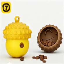 Multi-Color Acorn Shaped Pet Treats Dispenser Toy, Dog Cat Interactive ...