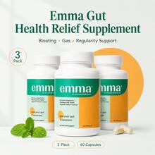 [3 Piece]Emma Gut Supplement - 60 Capsules - Repairs Leaky Gut With ...