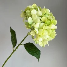 1/3/6/10pcs 18.5 Inch Green Embroidered Artificial Flowers With Stems ...