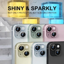 Lens Protector For IPhone 15, Glossy 9H Tempered Glass Camera Protector ...