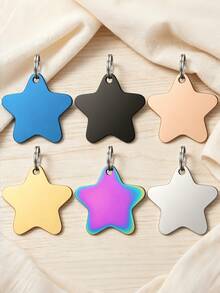 Personalized, Customizable Stainless Steel Star-Shaped Dog Tag With ...