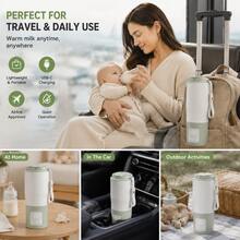 Portable Baby Bottle Warmer, 16000mAh Rechargeable Battery, 100°C ...