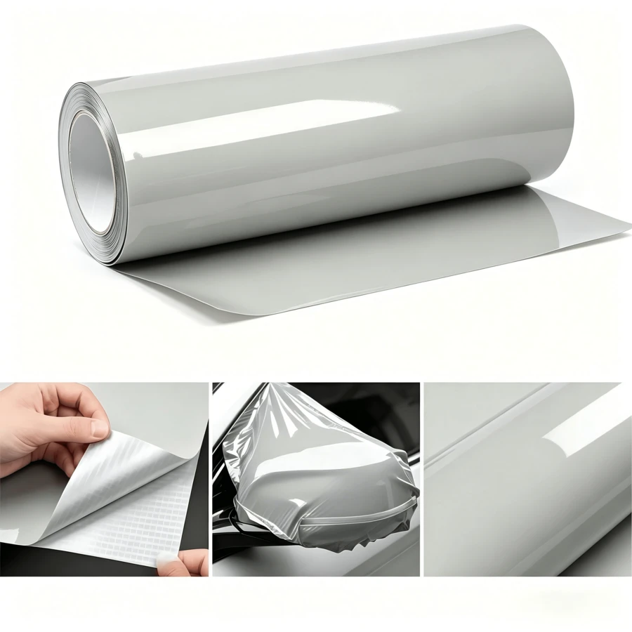 Glossy Volcanic Ash Vinyl Film 30*150cm Air-Release Self-Adhesive Car ...