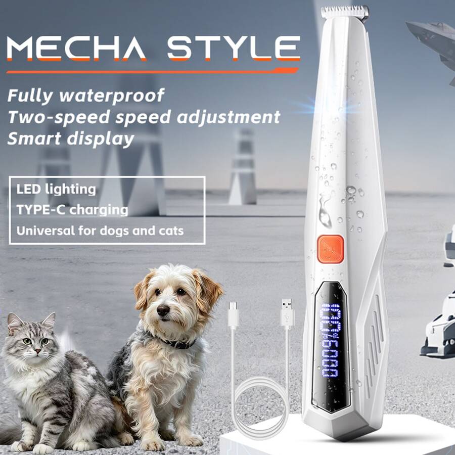 Dog Paw Trimmer, Pet Electric Grooming Tool, 2-Speed Adjustable, Low ...