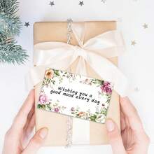 30pcs/50pcs Vintage Floral Framed Message Cards | Watercolor Textured ...