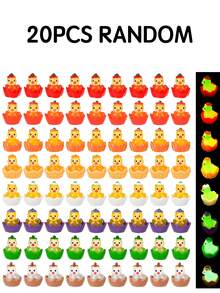 100/50/20/10/1pc Luminous Mini Resin Duck Statues Cartoon Animal ...