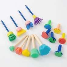 2pcs Set, Multiple Shapes Washable Foam Paint Rollers And Sponge ...