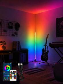 1pc RGB Vertical Accent Lamp, Color Changing Floor Light For Bedroom ...