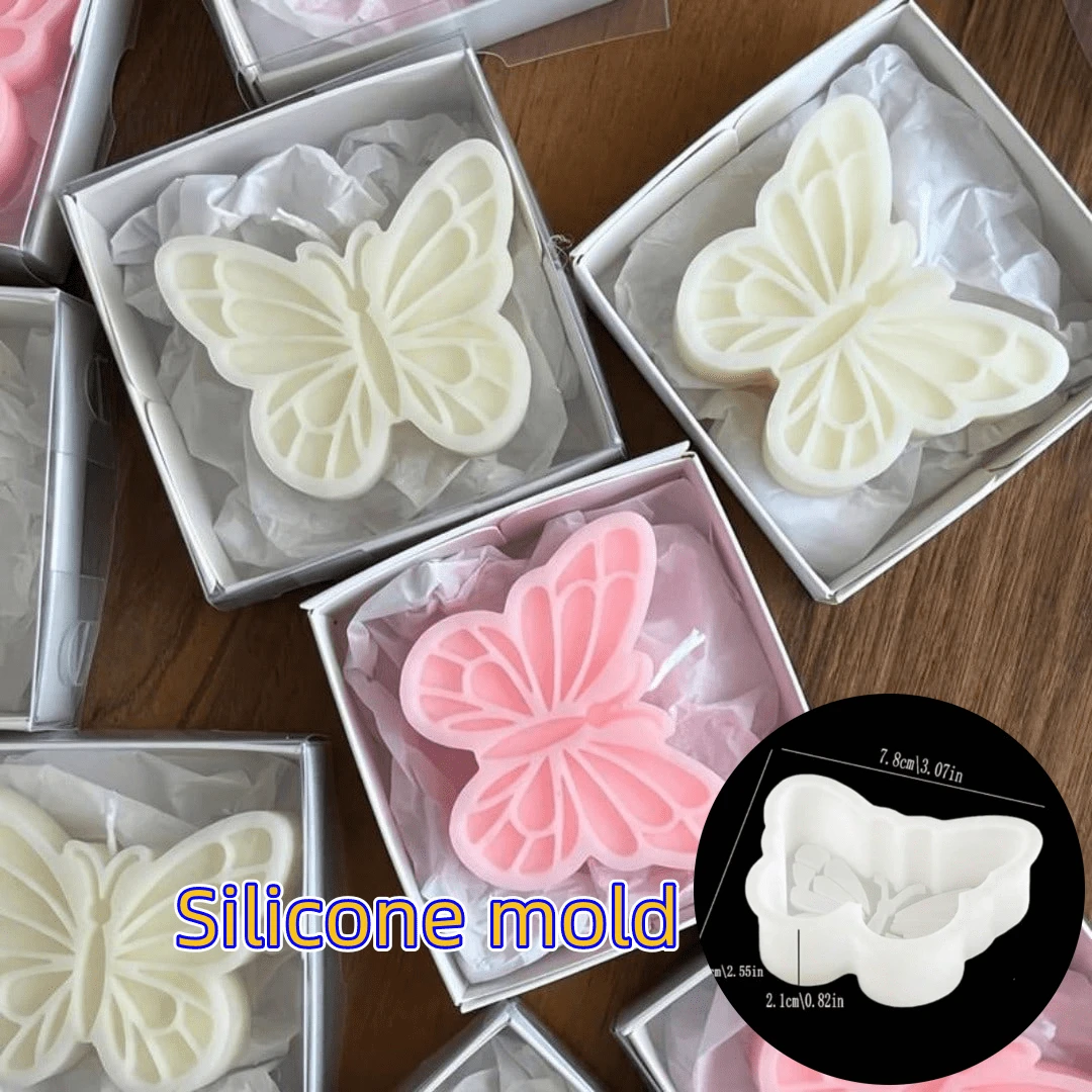 Butterfly Candle Resin Silicone Mold, Candle Plaster Decoration ...