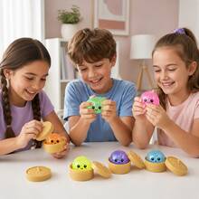 3/6/9 PCS Glitter Dumpling With Food Steamer,Facial Expression Stuffed ...
