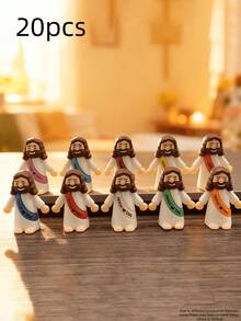 100/50/20/10/1pcs Cartoon Jesus Figurines, Home Decor, Mini Landscape ...