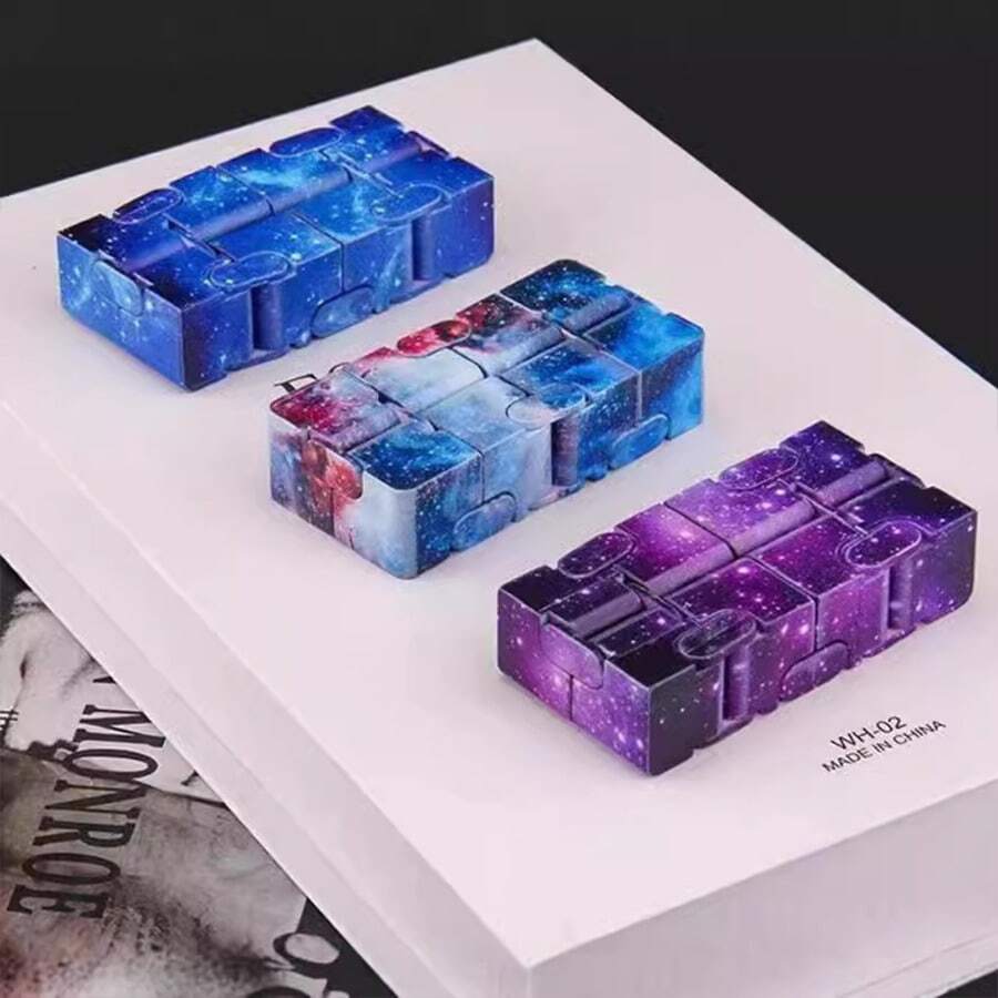 1/3pcs Starry Sky Infinite Multifunctional Stress Relief Cube, Starry ...