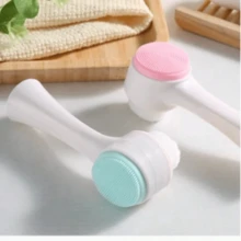 1/2 Peças Escova de Limpeza Facial de Silicone com Cerdas Macias ...