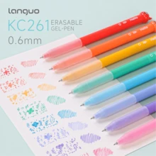 Languo Colorful Erasable Gel Pen Set, 0.6mm Multi-Color Erasable Pens ...