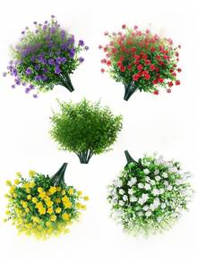 1/2 Bunch Artificial Flowers, Outdoor Decoration, Realistic Faux Plants ...